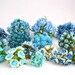 Light Blue Artificial Flowers Set of Mini Bouquets Fake - Etsy