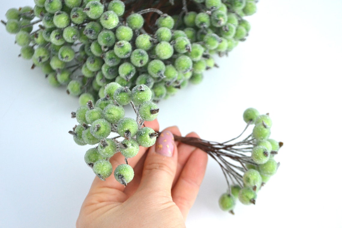 Artificial Green Berry Fake Berries Faux Berry Craft Berries - Etsy