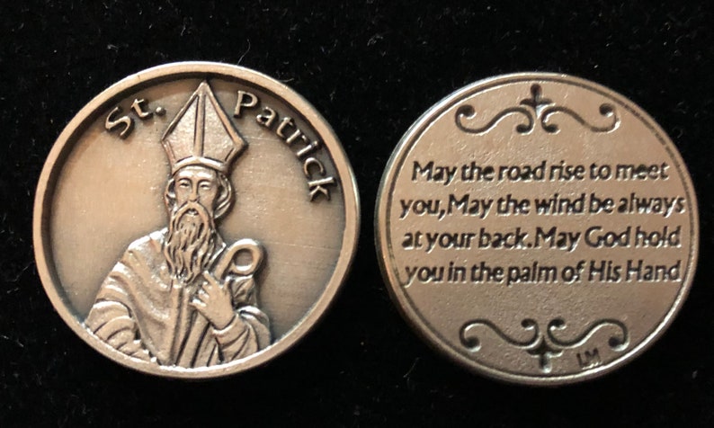 LARGE Saint Patrick Pocket Token Catholic Medal Religious - Etsy