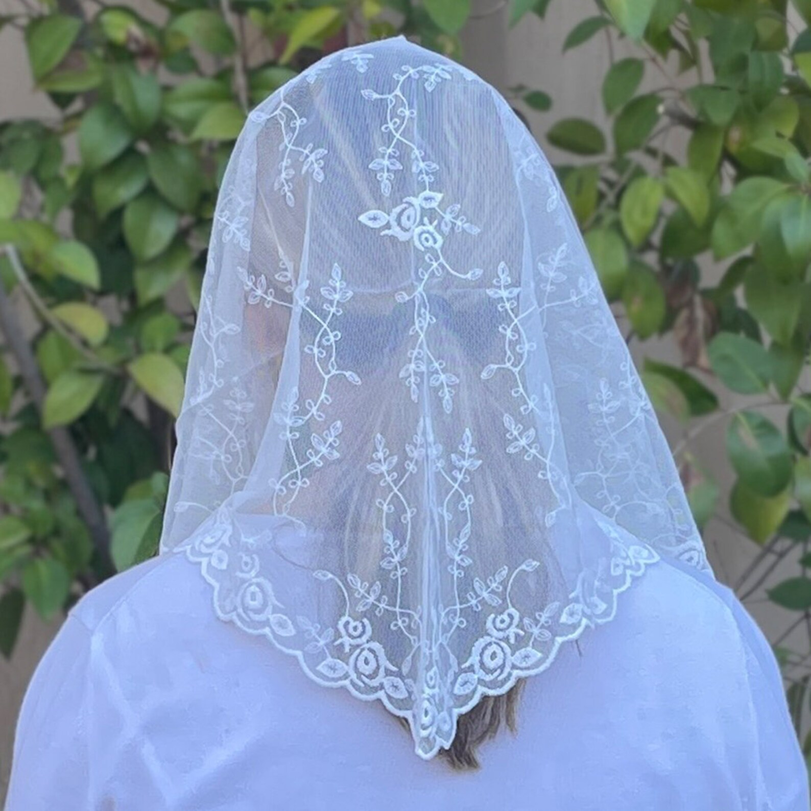 Spanish Lace Catholic X-long Chapel Veil Handmade and - Etsy