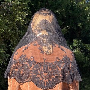 Spanish Lace Catholic X-long Chapel Veil Handmade and Embroidered ...