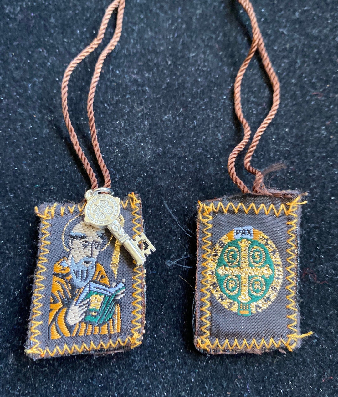 Buy Brown Felt Saint Benedict Scapular With Medal Online in India - Etsy