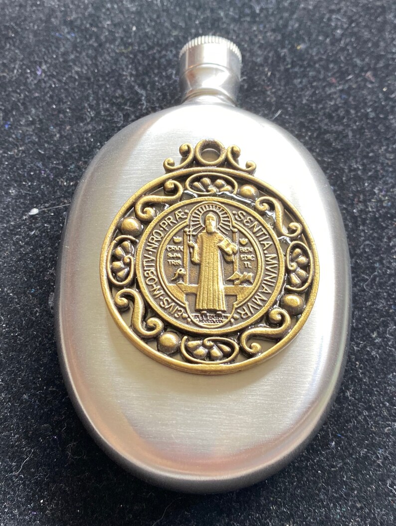 Stainless Steel Holy Water/Holy Oil 3oz. Bottle Flask | Etsy