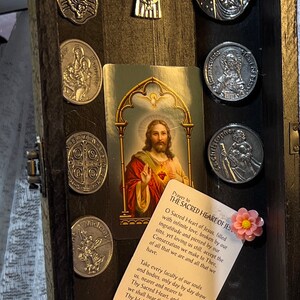 Sacred Heart of Jesus Portable Altar Home Shrine Altar - Prayer Box ...
