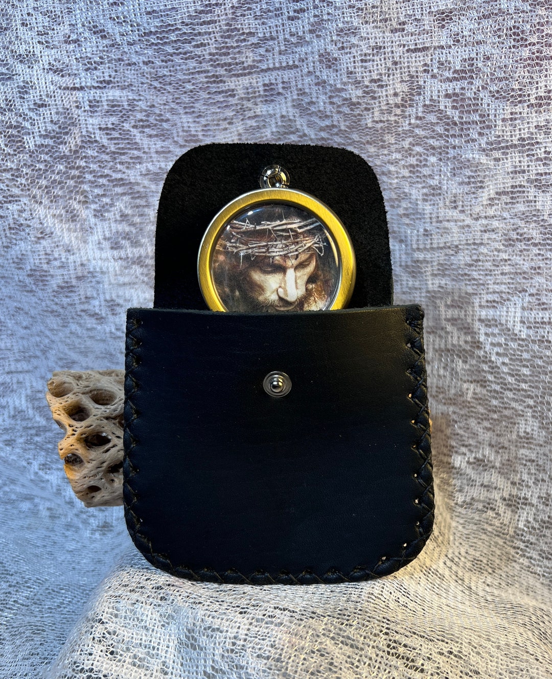 Holy Communion Pyx With Leather Burse Set / Homebound / the Crown of ...