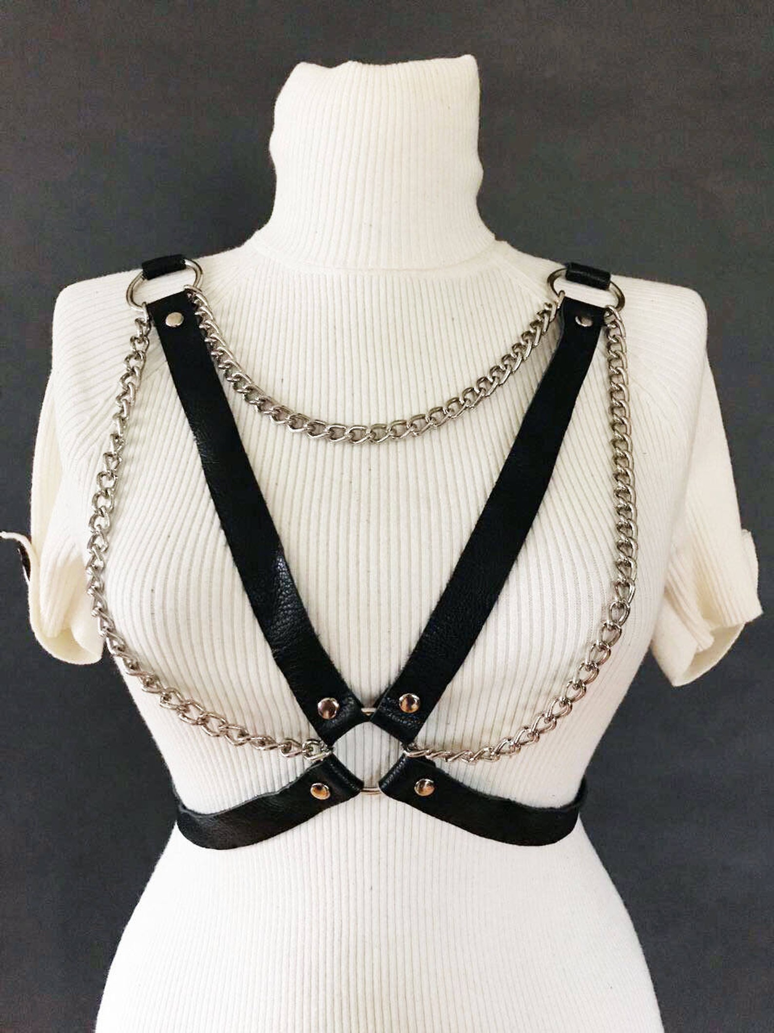 Women Genuine Leather Harness Top Harness Belt Harness Body - Etsy