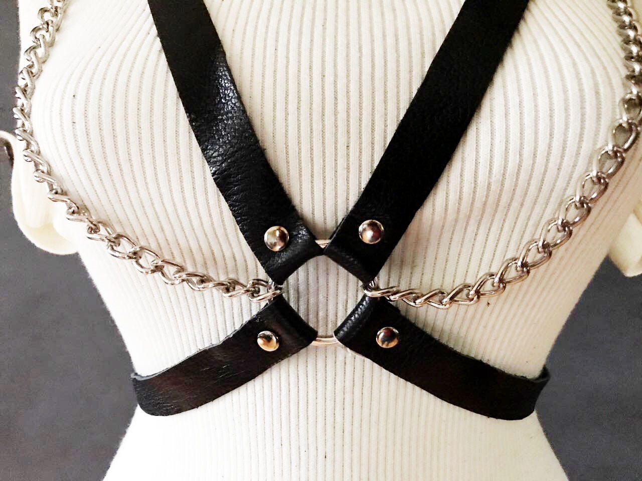 Women Genuine Leather Harness Top Harness Belt Harness Body - Etsy