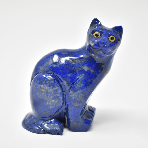 Lapis Lazuli Cat Sculpture - Etsy