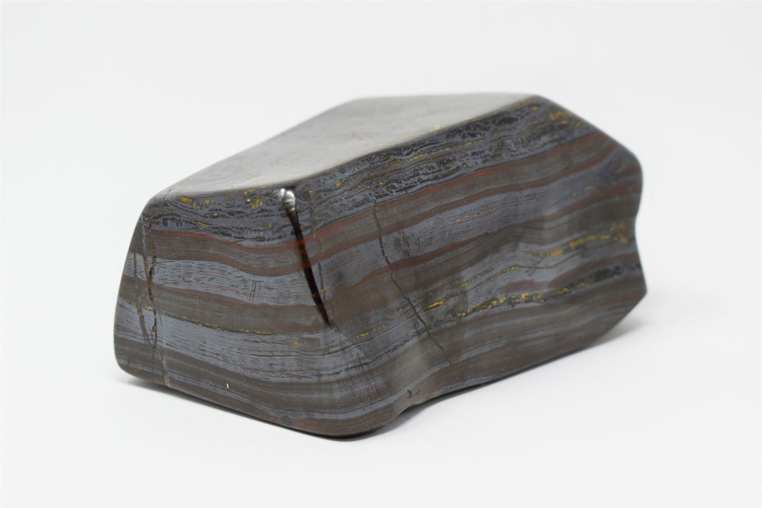 Huge Tiger Eye Stone, Dark Brown Multicolor Stone, Polished ...