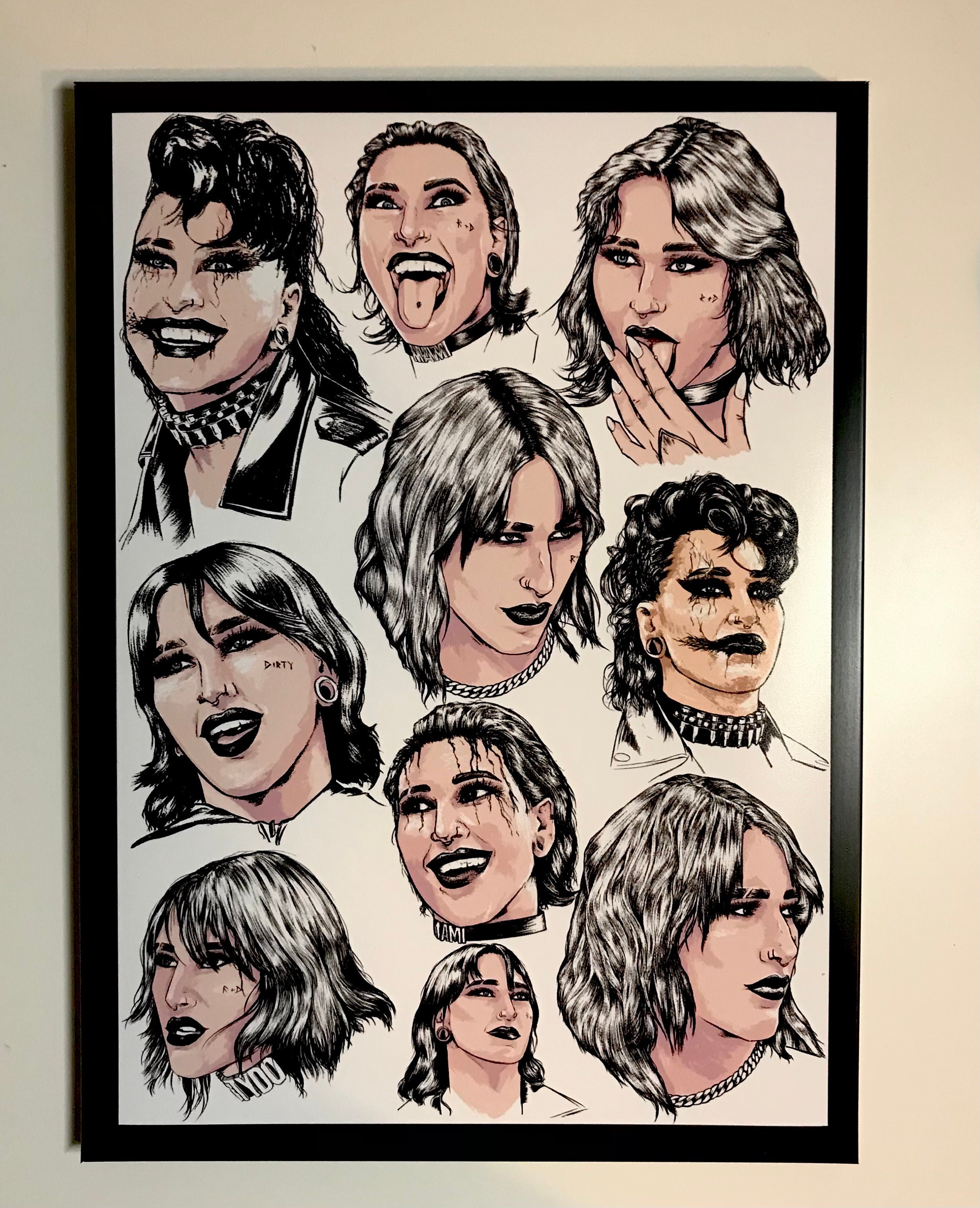 Rhea Ripley Collage A4 Art Print - Etsy