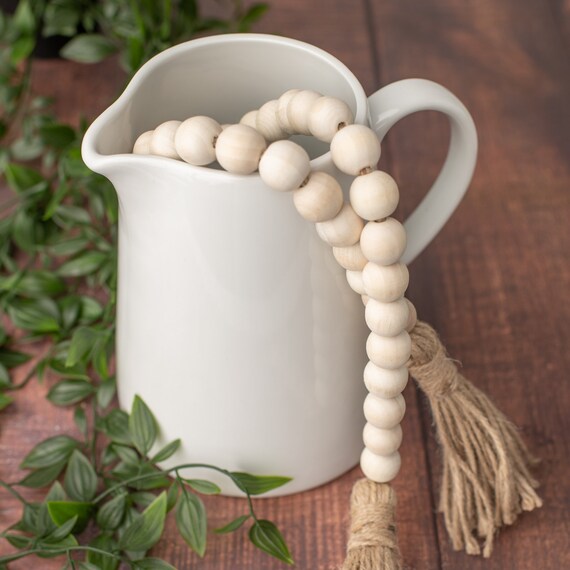 Natural Wood Farmhouse Bead Strand Home Decor Beads Wood - Etsy