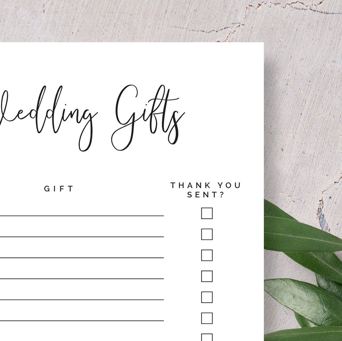 Wedding Gift Tracker Digital Download - Etsy