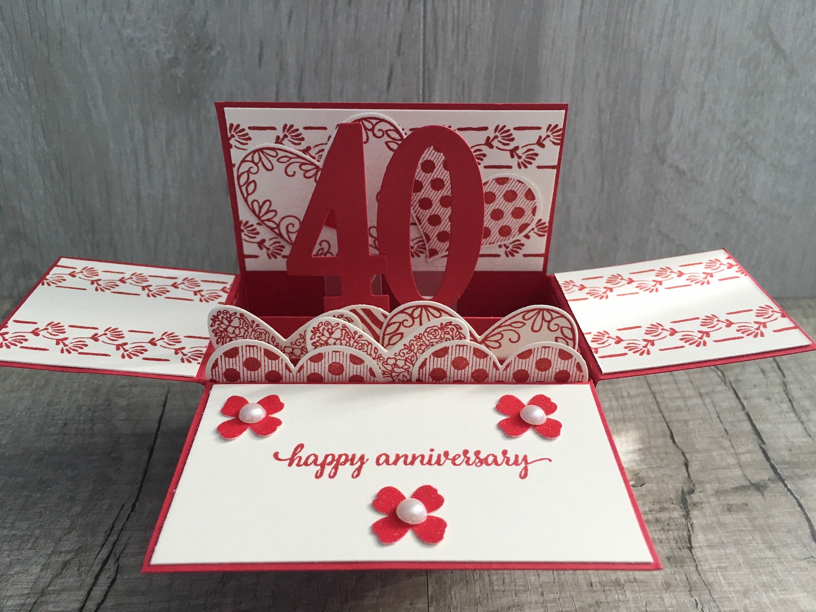 Ruby Wedding Anniversary Card Ruby Anniversary Keepsake Card - Etsy