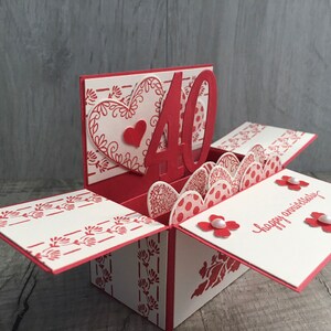 Ruby Wedding Anniversary Card, Ruby Anniversary, Keepsake Card - Etsy