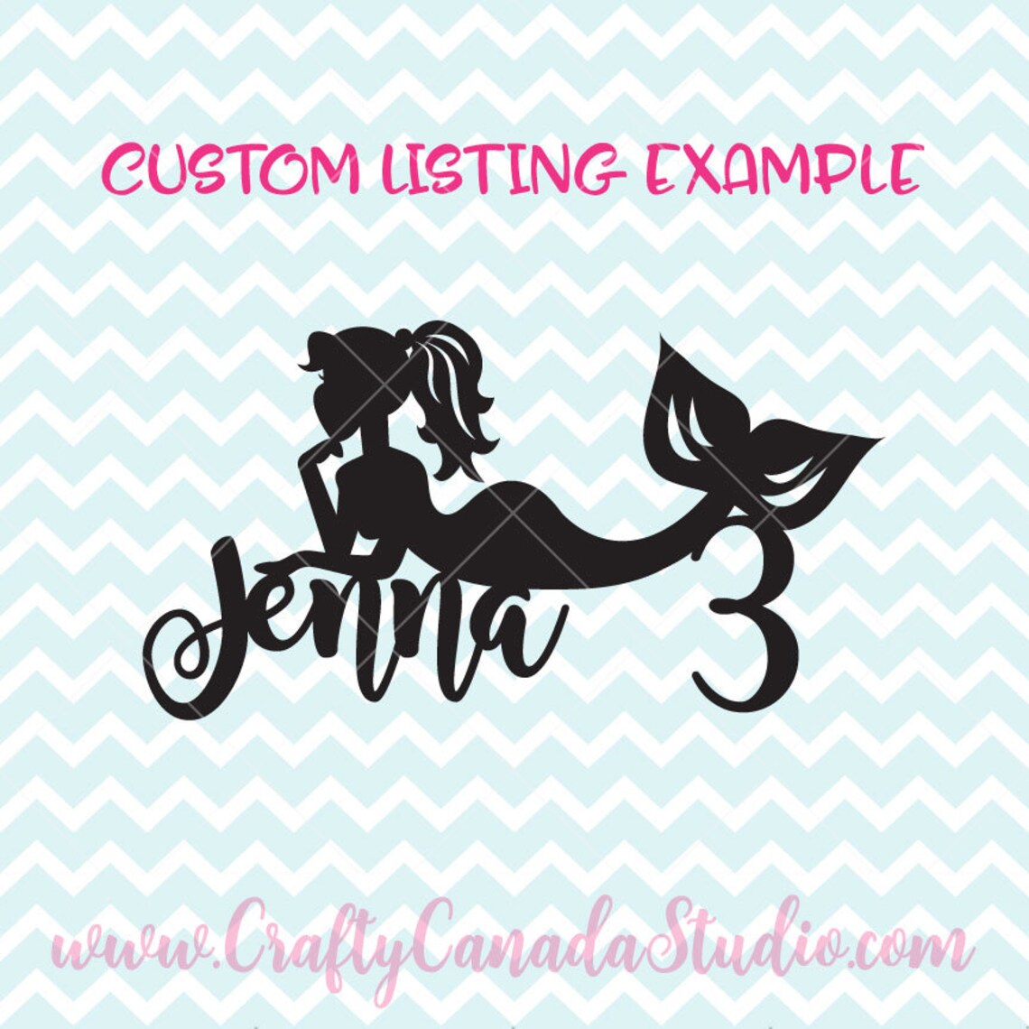 Mermaid SVG and PNG Mermaid Birthday Third Birthday 3rd - Etsy