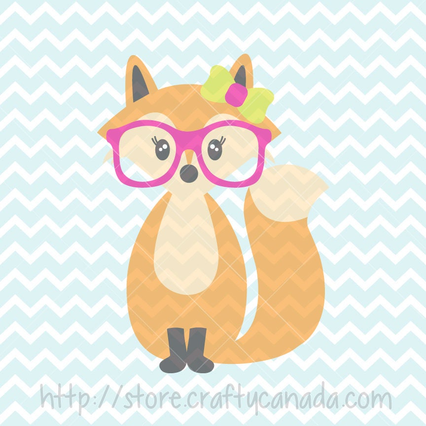 Girl Hipster Fox SVG and PNG Fox SVG Fox Png Fox Clipart - Etsy Canada