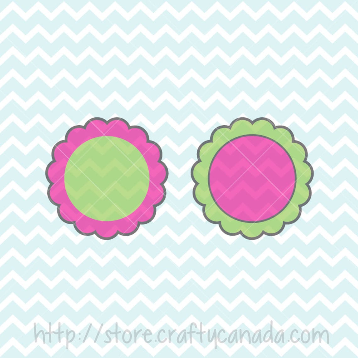 Scallop Circle SVG and PNG Scallop Circle Clipart Scallop - Etsy