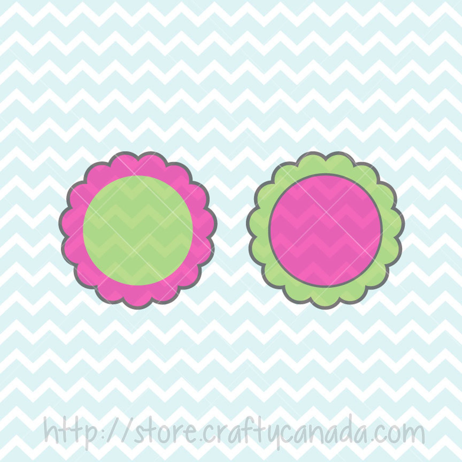 Scallop Circle SVG and PNG, Scallop Circle Clipart, Scallop, Scalloped ...
