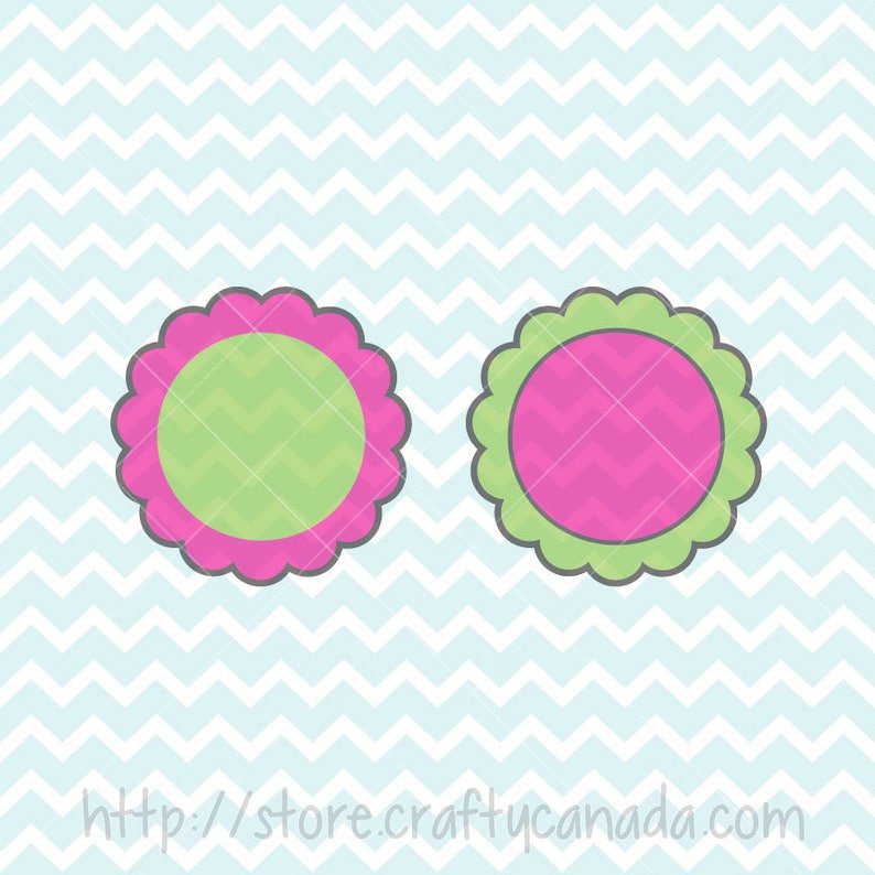 Scallop Circle SVG and PNG, Scallop Circle Clipart, Scallop, Scalloped ...