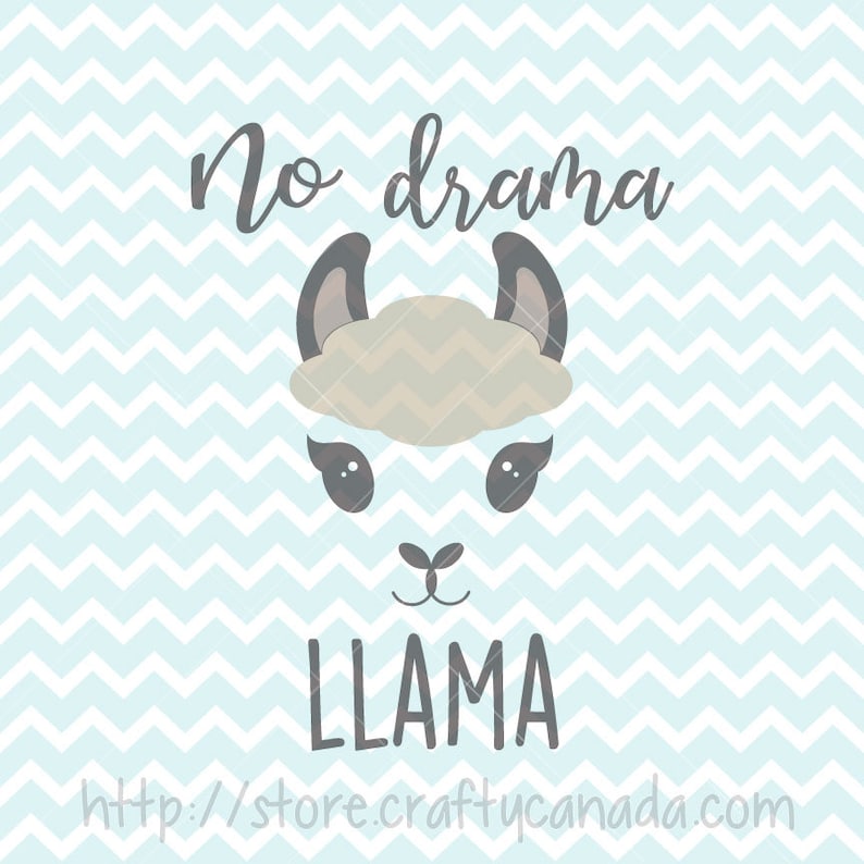 No Drama Llama SVG and PNG Llama SVG Llama Clip Art Llama - Etsy