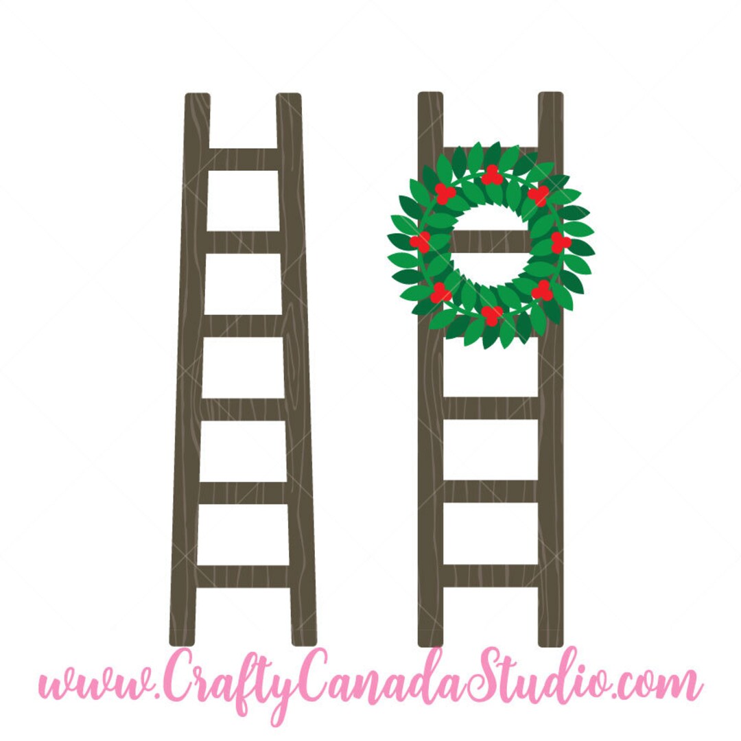 Tiered Tray Ladder SVG, Laser Cut File, Christmas Wreath SVG, Cricut ...