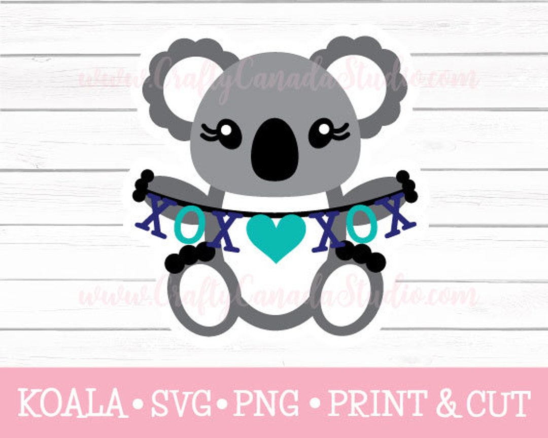 Valentine's Koala SVG, Koala Bear SVG, Valentine's SVG, Laser Cut Svg ...
