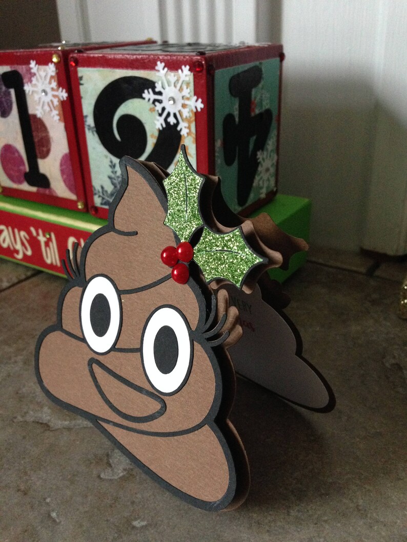 Poop Emoji tarjeta de Navidad SVG y PNG Emoji de popó de | Etsy