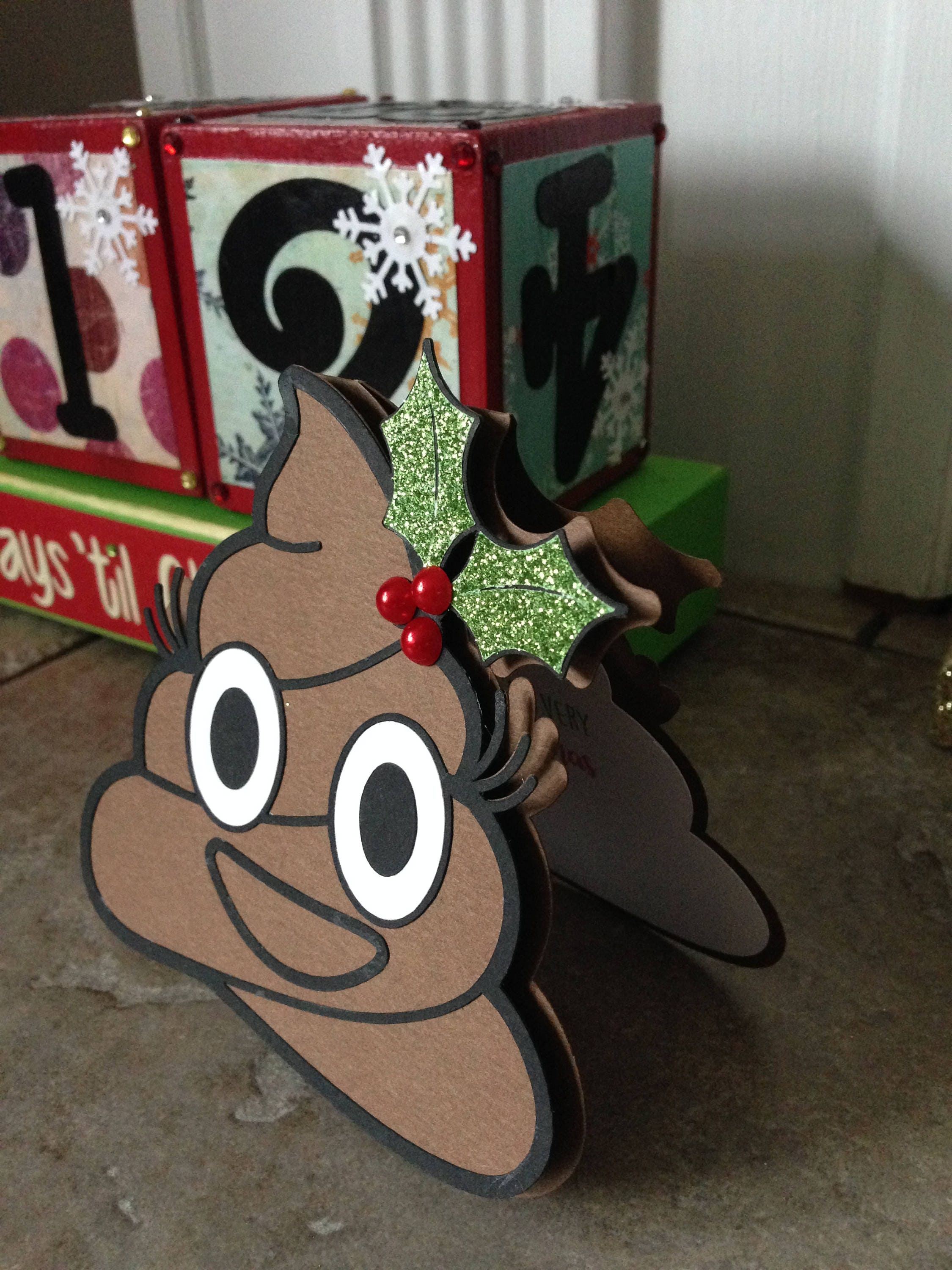 Poop Emoji Christmas Card SVG and PNG Christmas Poop Emoji - Etsy