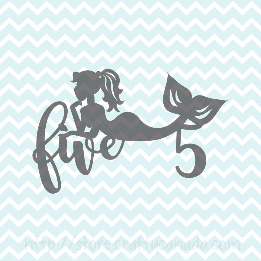 Little Mermaid cake topper SVG first birthday cake topper SVG for ...
