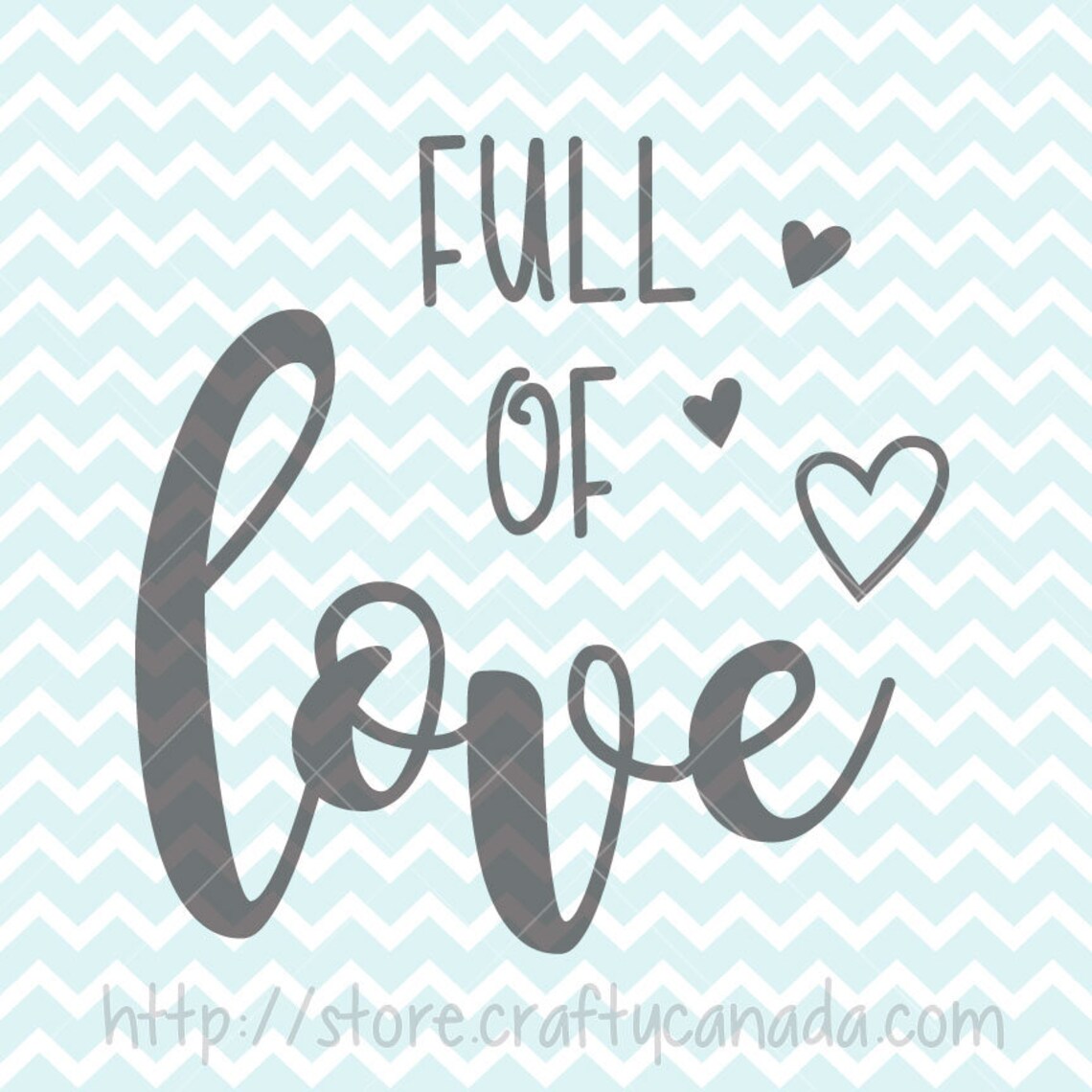 Full of Love SVG and PNG Love Quote Heart Svg Love Clipart | Etsy