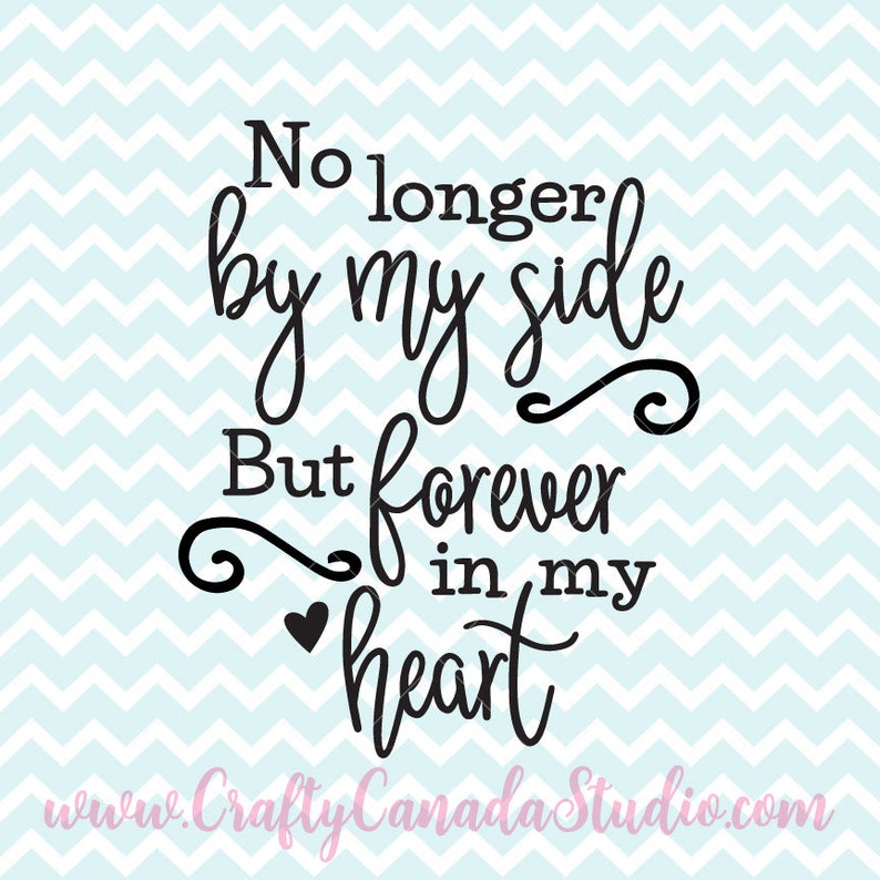 No Longer by My Side but Forever in My Heart SVG in Memoriam - Etsy No Longer by My Side but Forever in My Heart SVG in Memoriam - Etsy