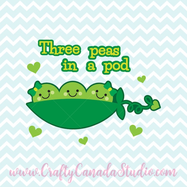 3 Peas in a Pod Svg - Etsy