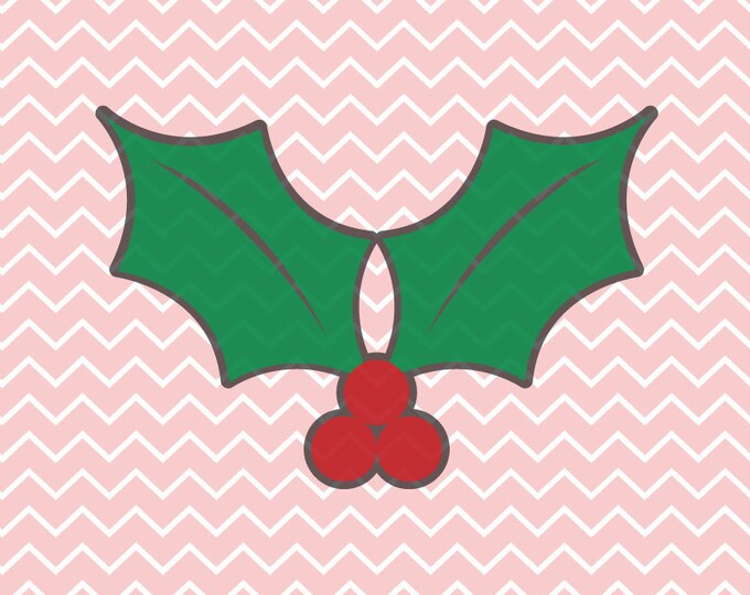 Holly SVG and PNG Christmas SVG Christmas Clipart Printable - Etsy