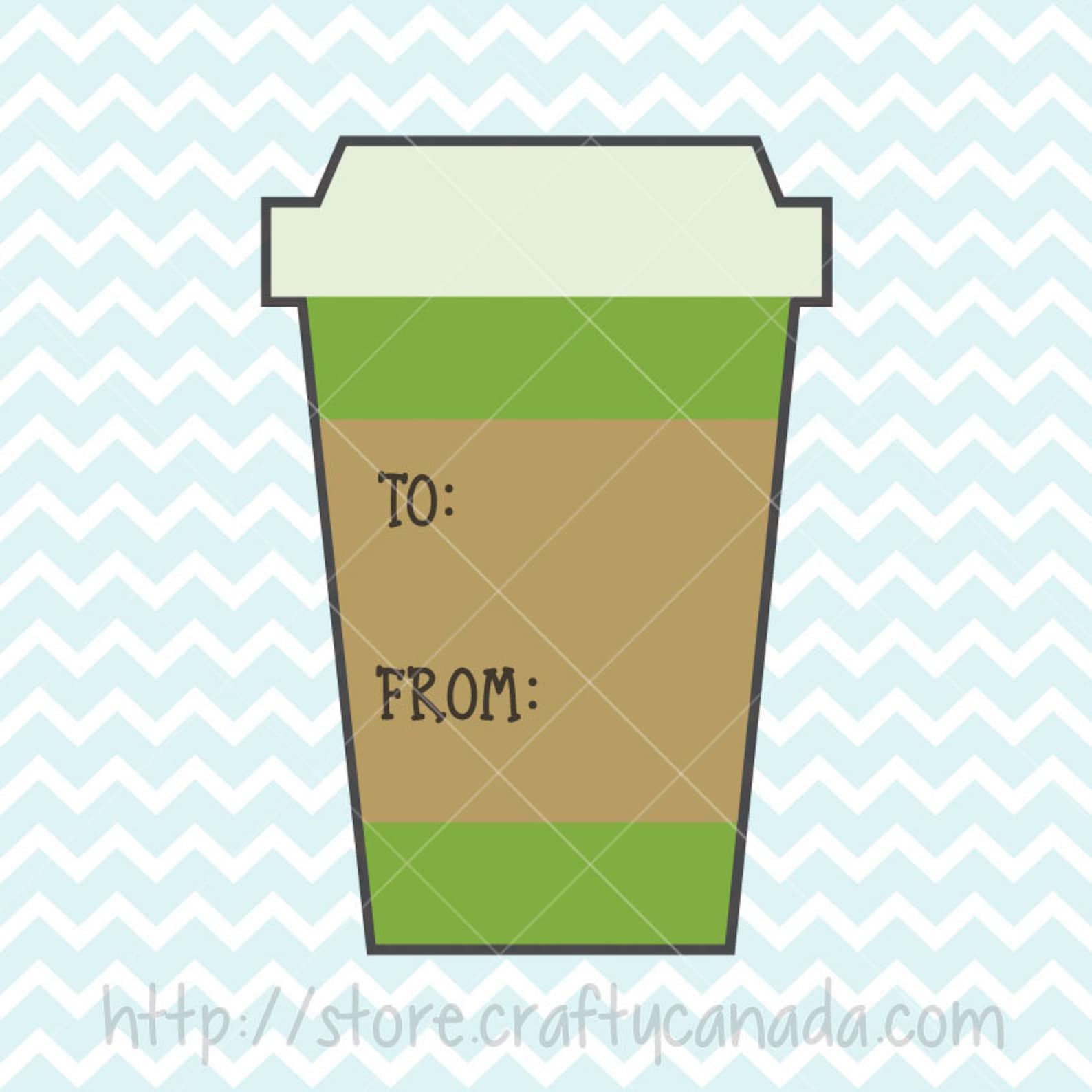 Coffee Cup SVG and PNG Coffee Cup Gift Tag Coffee Cup Cut - Etsy