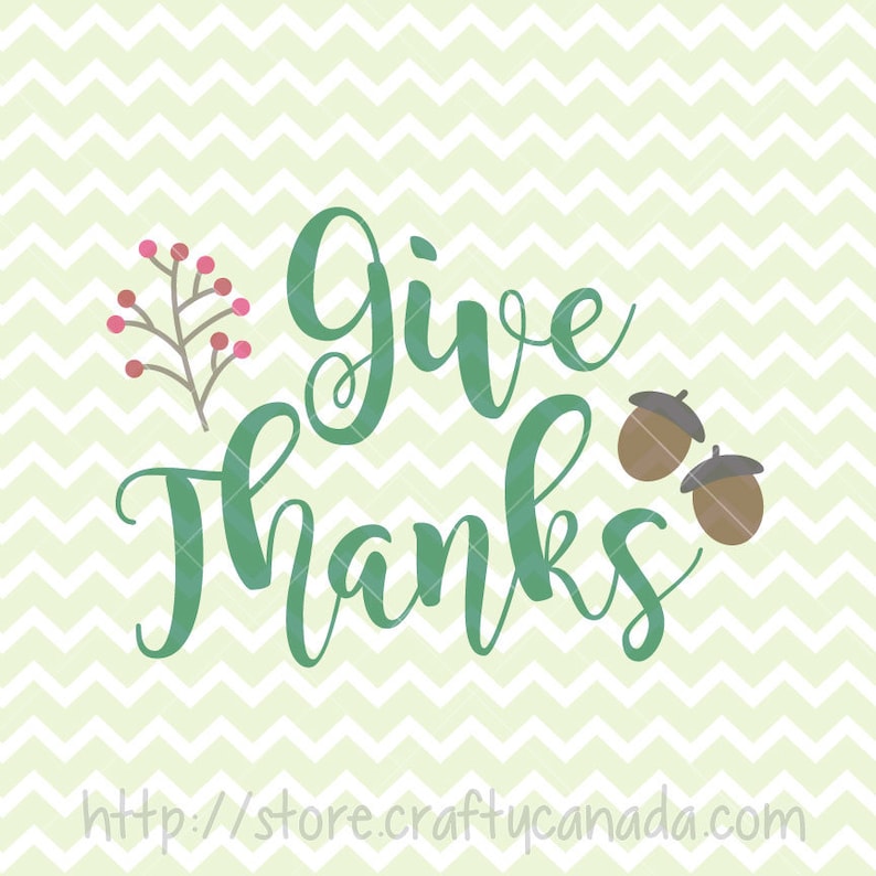 Give Thanks SVG and PNG Give Thanks Clipart Thanksgiving - Etsy