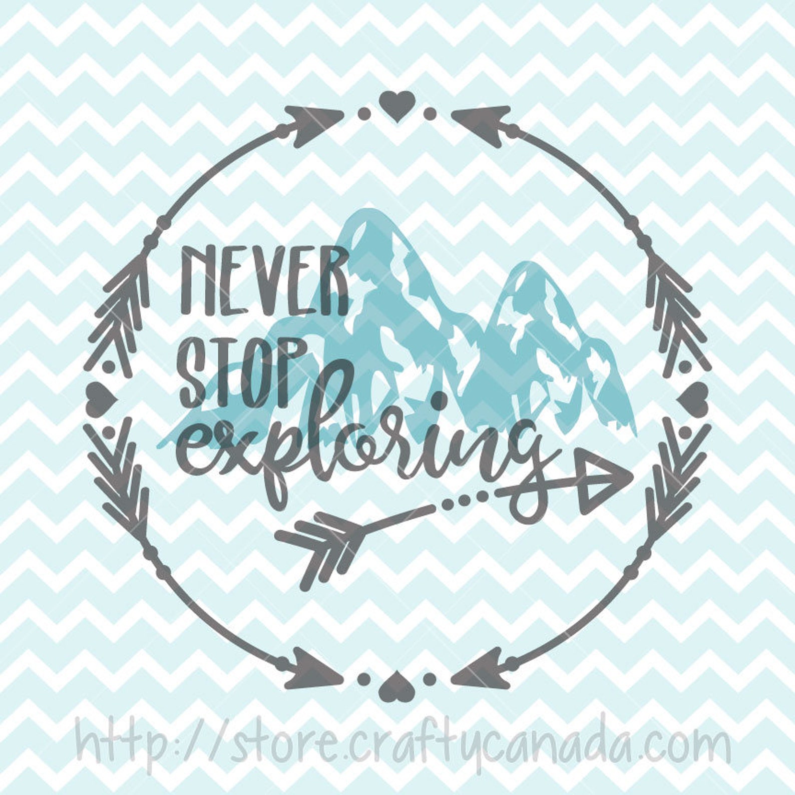 Never Stop Exploring SVG and PNG Boho Quote Boho HTV Design | Etsy