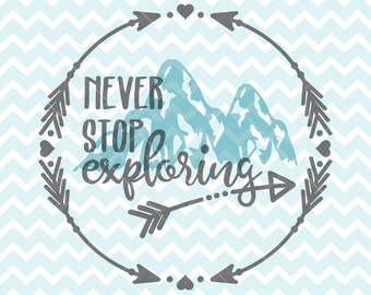 Never Stop Exploring Svg - Etsy