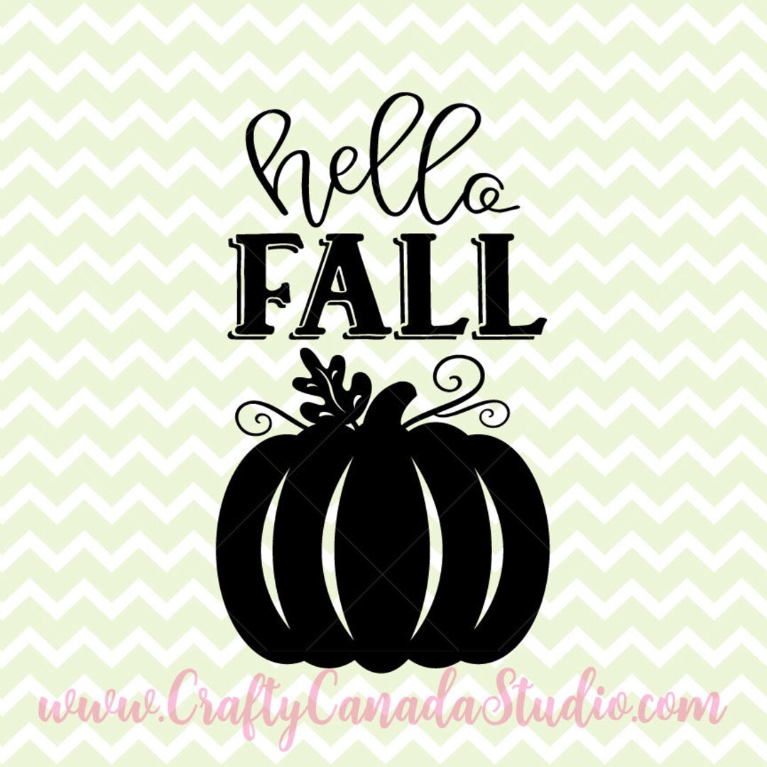 Hello Fall SVG and PNG, Hello Fall Quote, Hello Fall Clipart, Cricut ...