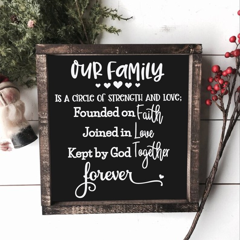Our Family SVG Our Family is A Circle of Strength SVG Quote | Etsy