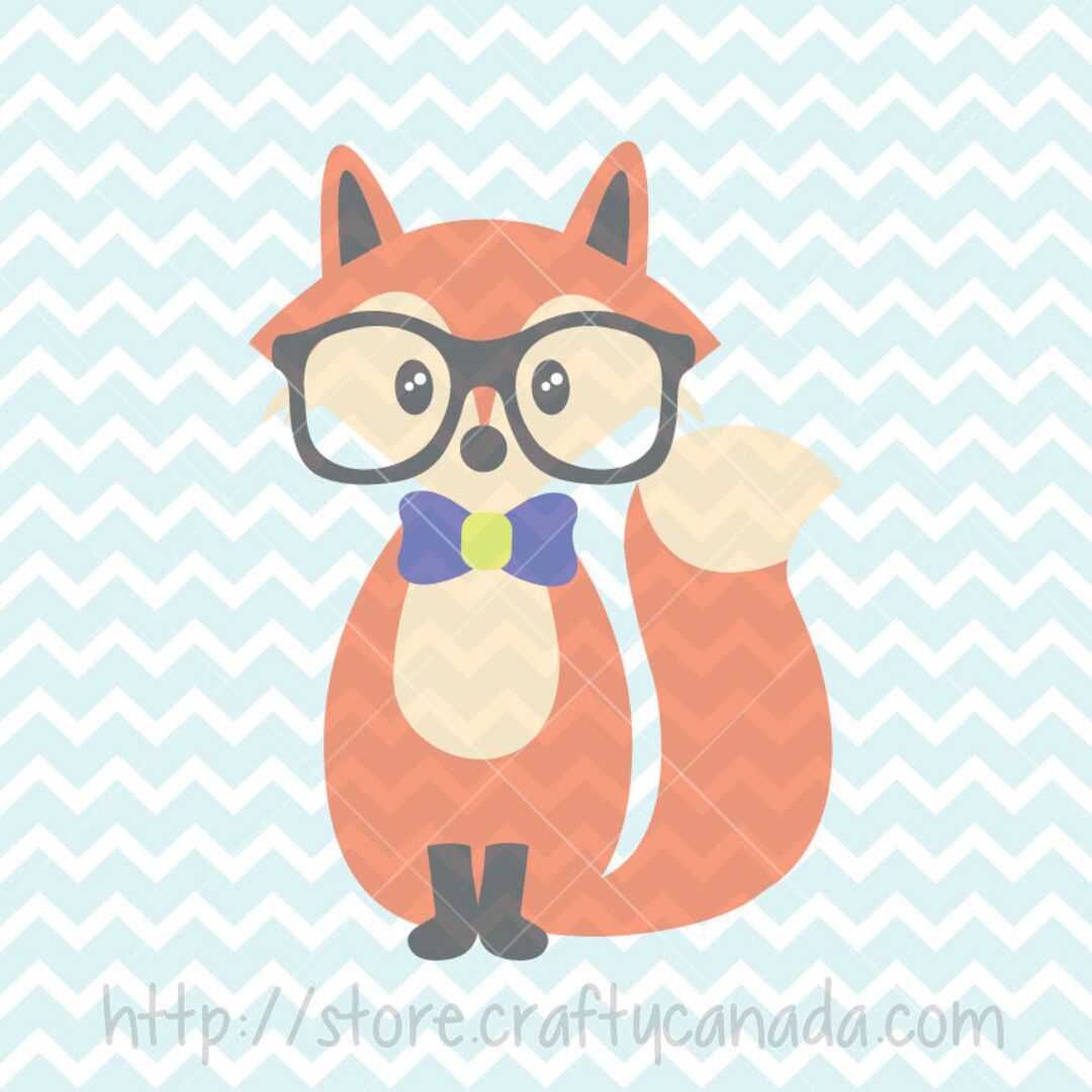 Hipster Fox SVG & PNG, Hipster Fox Clip Art, Fox Svg, Fox PNG, Cricut ...