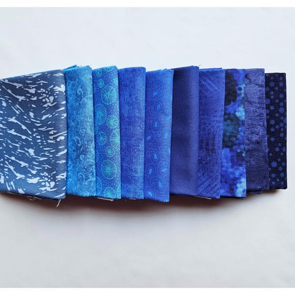Blue Fat Quarters - Etsy
