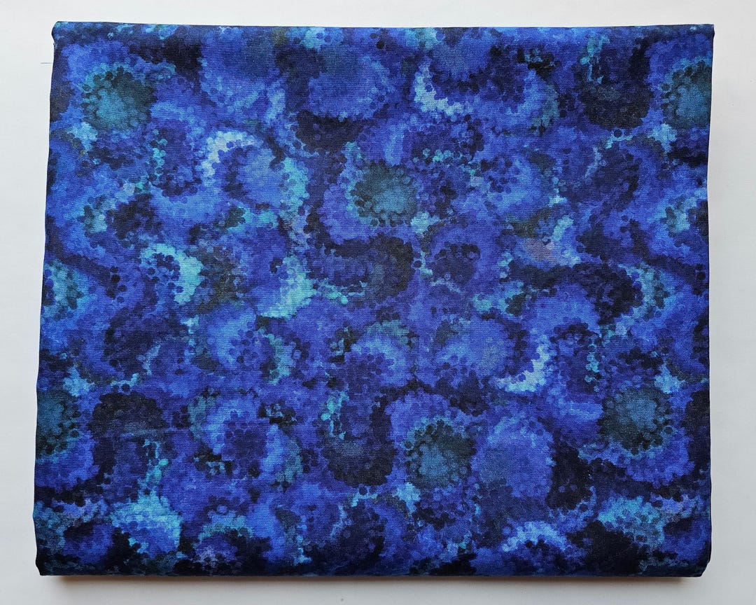 108 Inch Wideback Blue Quilting Fabric, 2 1/2 Yard Cut, 100% Cotton ...