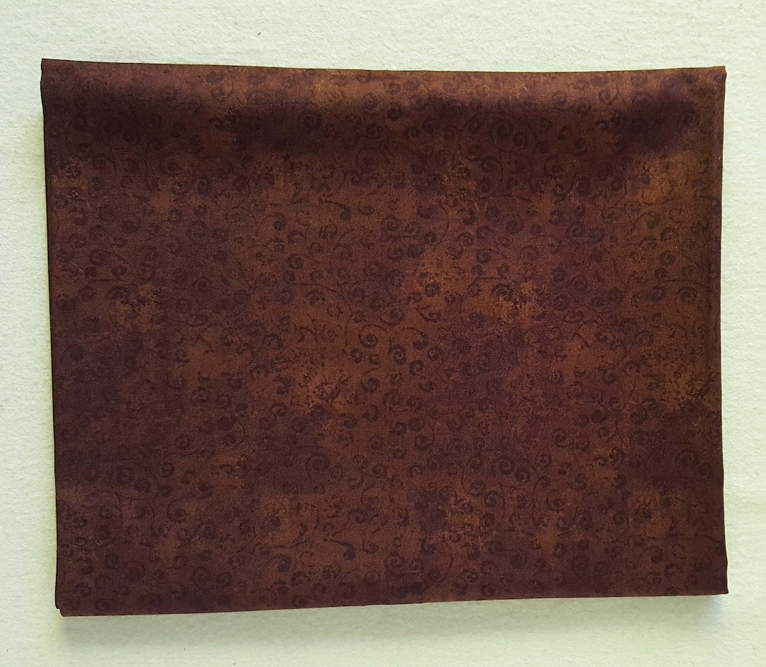 One Yard of Brown Quilting Fabric, 100% Cotton High Quality Fabric ...