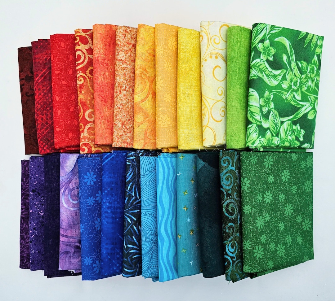 Fat Quarter Fabric. Set of Twenty Five Colorful Fat Quarters - Etsy