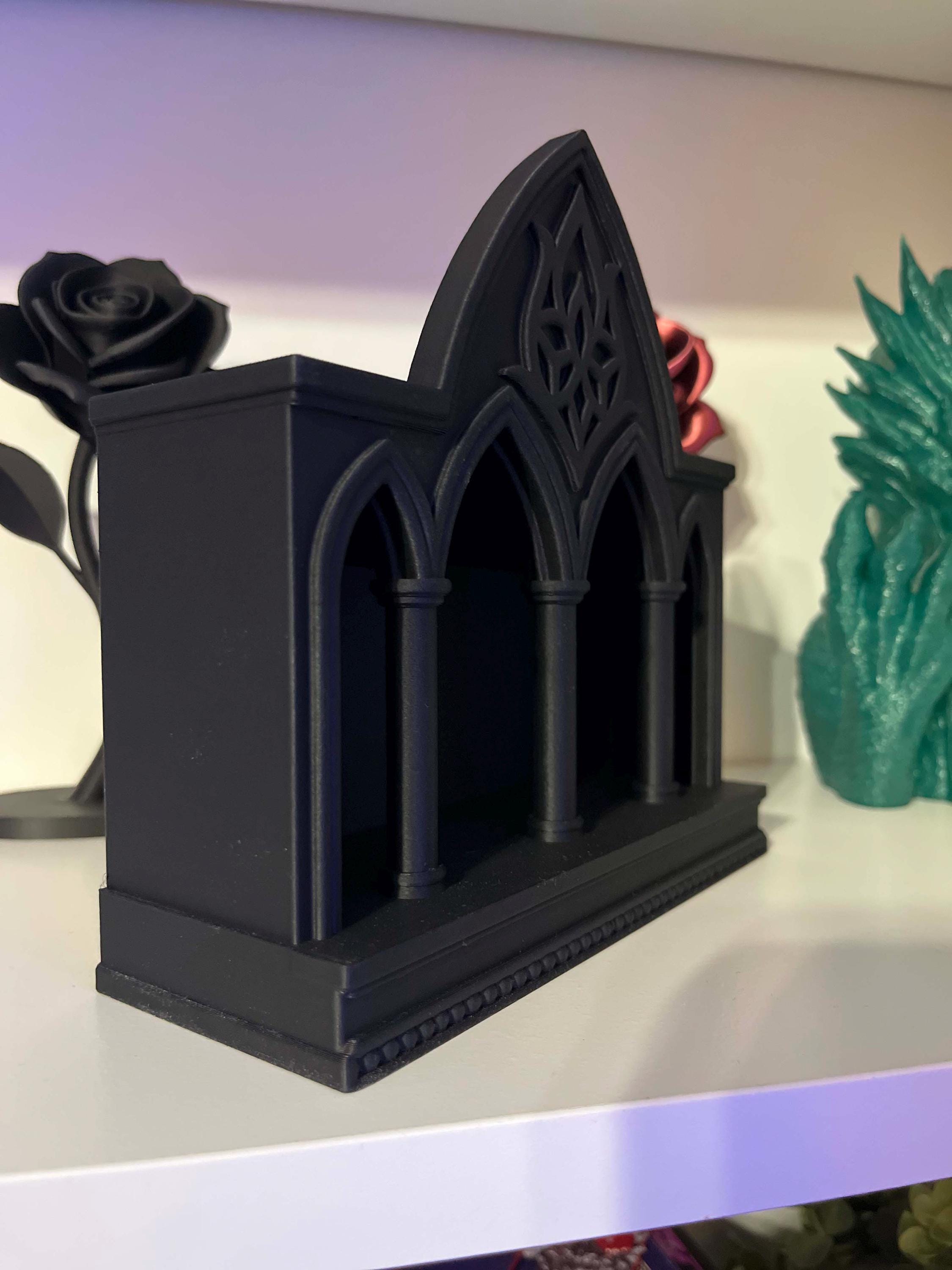 Gothic Arch Cathedral Altar Display – Mini Perfume & Crystal Shelf ...