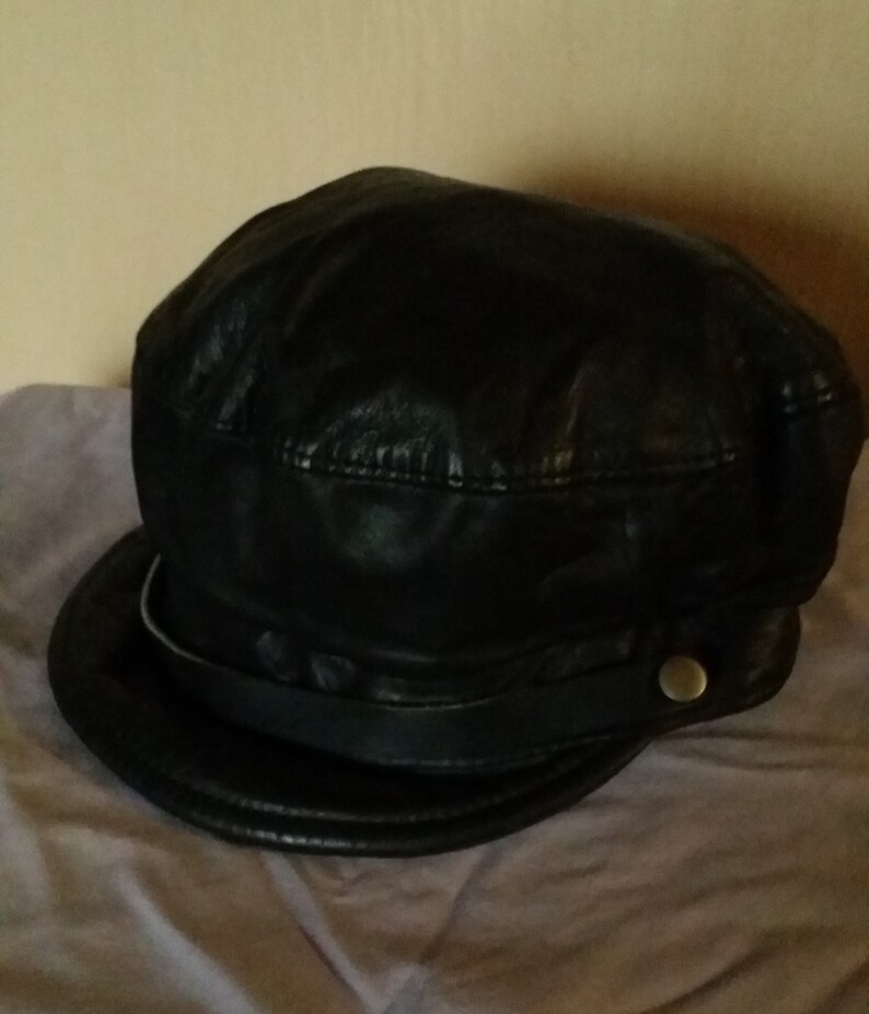 Vintage Leather Motorcycle Hat, Bick Leather NH - Etsy