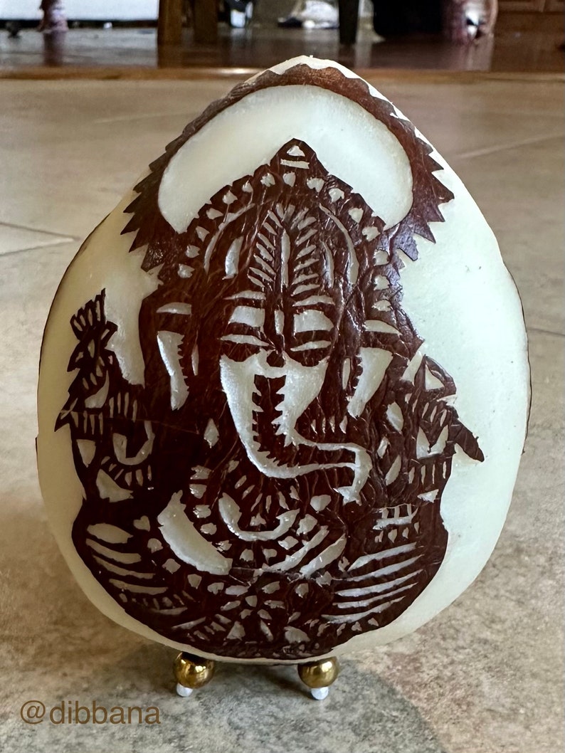 Indian Traditional Coconut Carvings Wedding Shagun Coconut Carvings ...