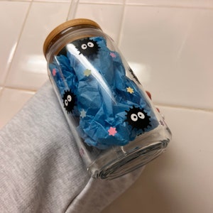 Soot Sprite Beer Can Coffee Glass Cup Anime Iced Coffee Gift Spirited ...