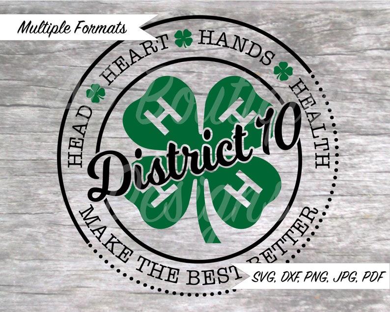 4-H Club Circle SVG Design - Etsy