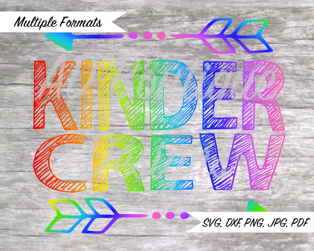 Kinder Crew Scribble SVG Cuttable & Printable - Etsy